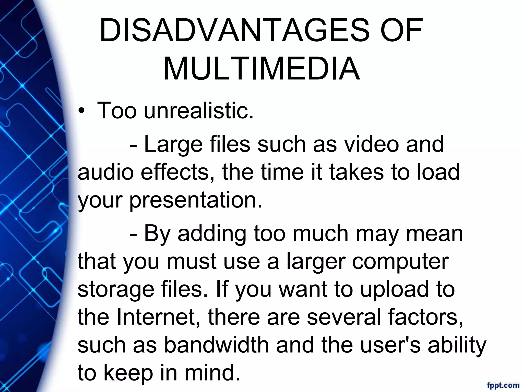 Advantages, disadvantages and limitations of Computer and Multimedia in ...