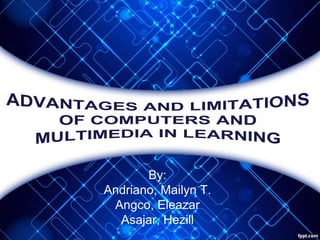Advantages, disadvantages and limitations of Computer and Multimedia in ...