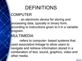 Advantages, disadvantages and limitations of Computer and Multimedia in ...