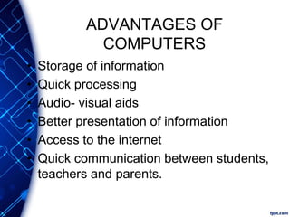 Advantages, disadvantages and limitations of Computer and Multimedia in ...
