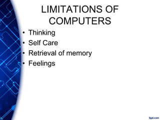 Advantages, disadvantages and limitations of Computer and Multimedia in Learning | PPTX