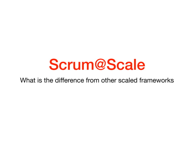 Scrum@Scale | PPT