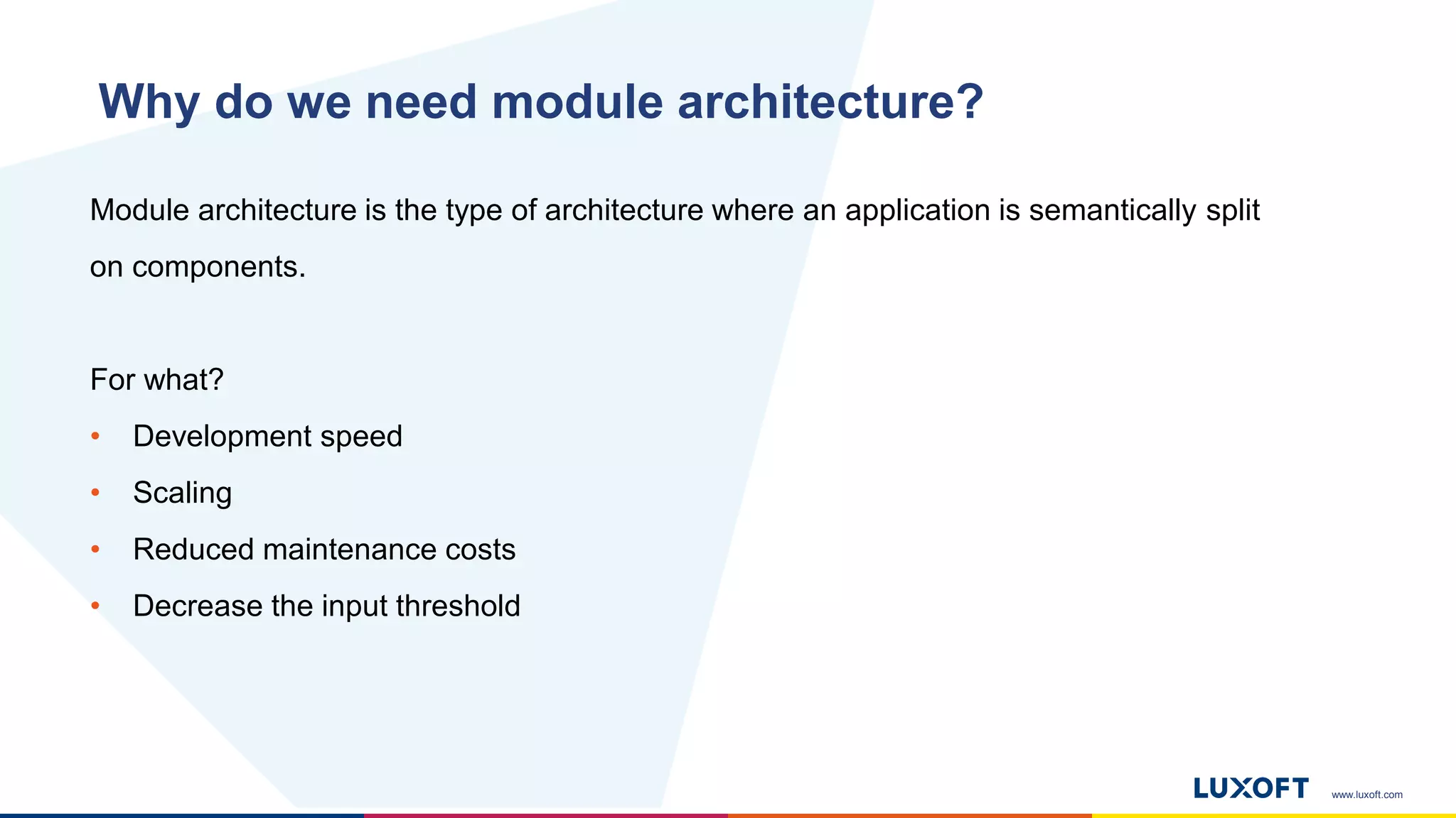 Andrii Sliusar Module Architecture Of React Redux Applications Ppt