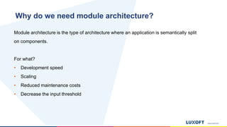 Andrii Sliusar "Module Architecture of React-Redux Applications" | PPT