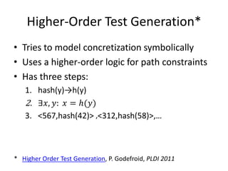 Symbolic Reasoning and Concrete Execution - Andrii Vozniuk | PDF