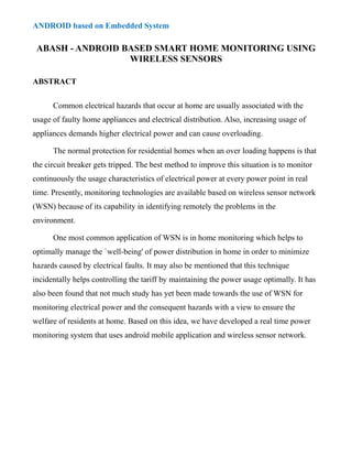 Andriod 4. abash android based smart home monitoring | PDF