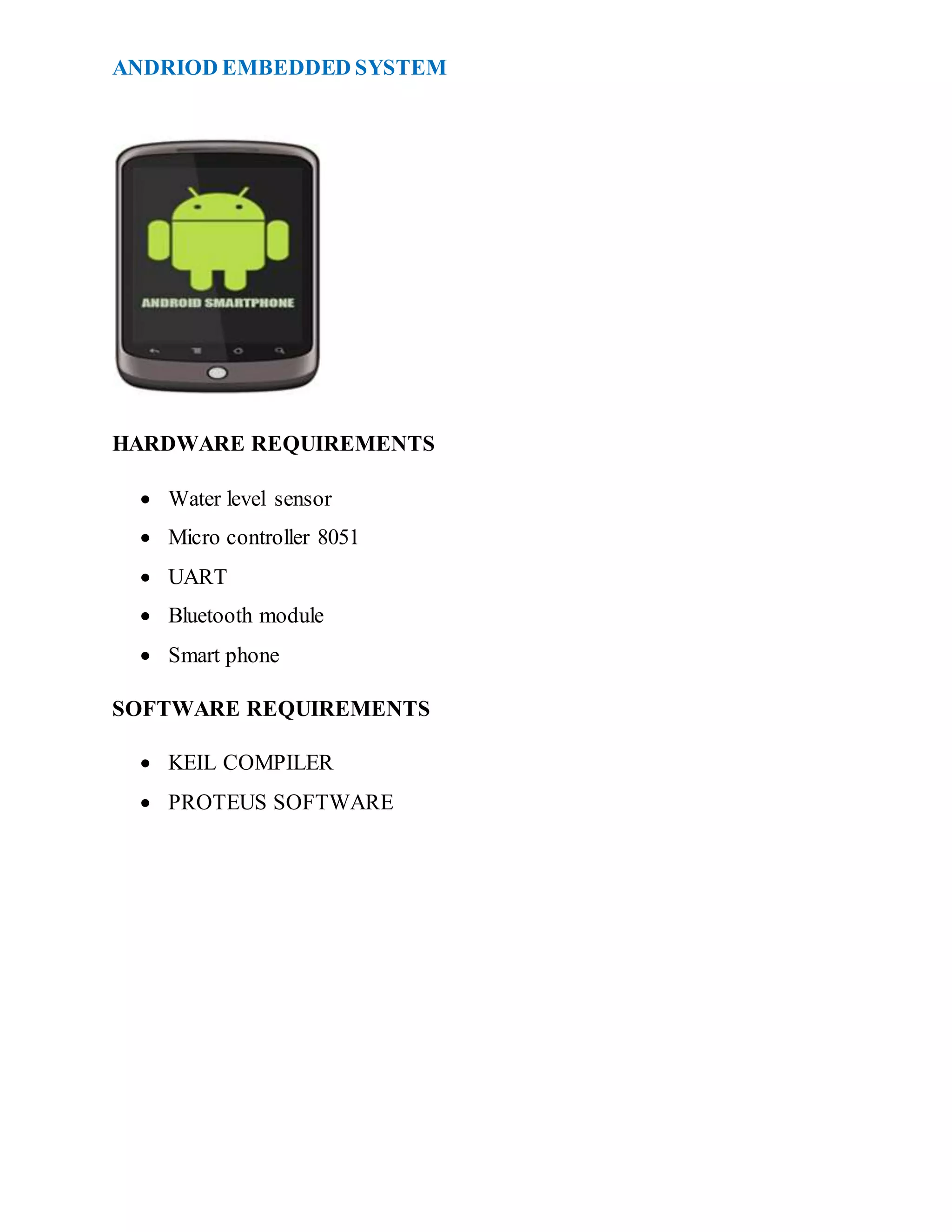 Andriod 6. water level monitoring and control | PDF