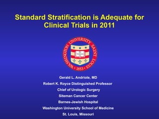 NY Prostate Cancer Conference - G.L. Adriole - Session 8: Debate 3 ...