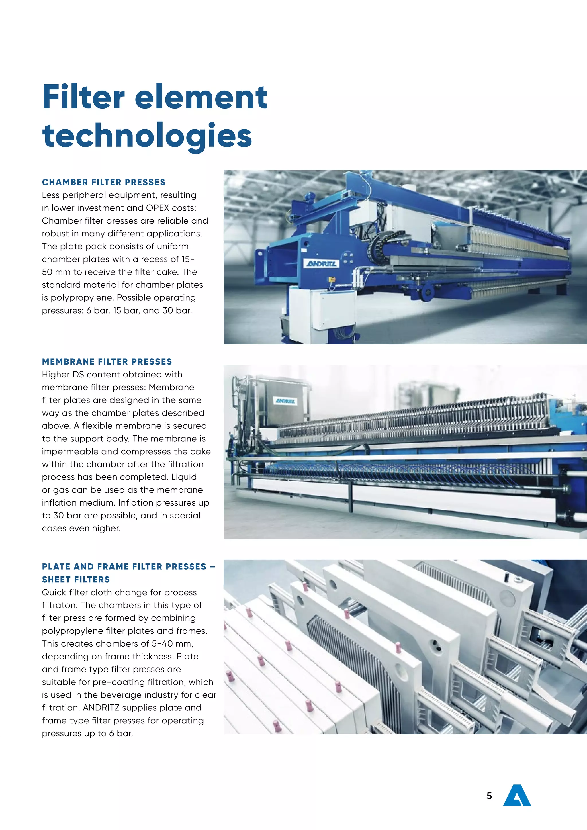 Andritz sidebar-and-overhead-filter-presses-data | PDF