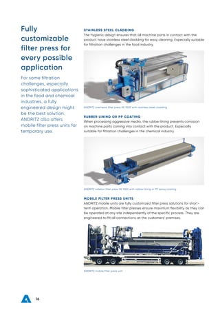 Andritz sidebar-and-overhead-filter-presses-data | PDF