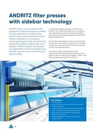 Andritz sidebar-and-overhead-filter-presses-data | PDF