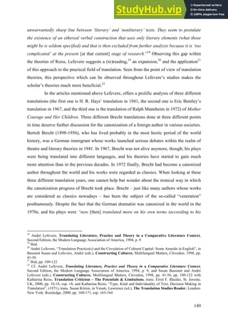 ANDR LEFEVERE AND TRANSLATION AS A REWRITING PROCESS THE CANONIZATION ...