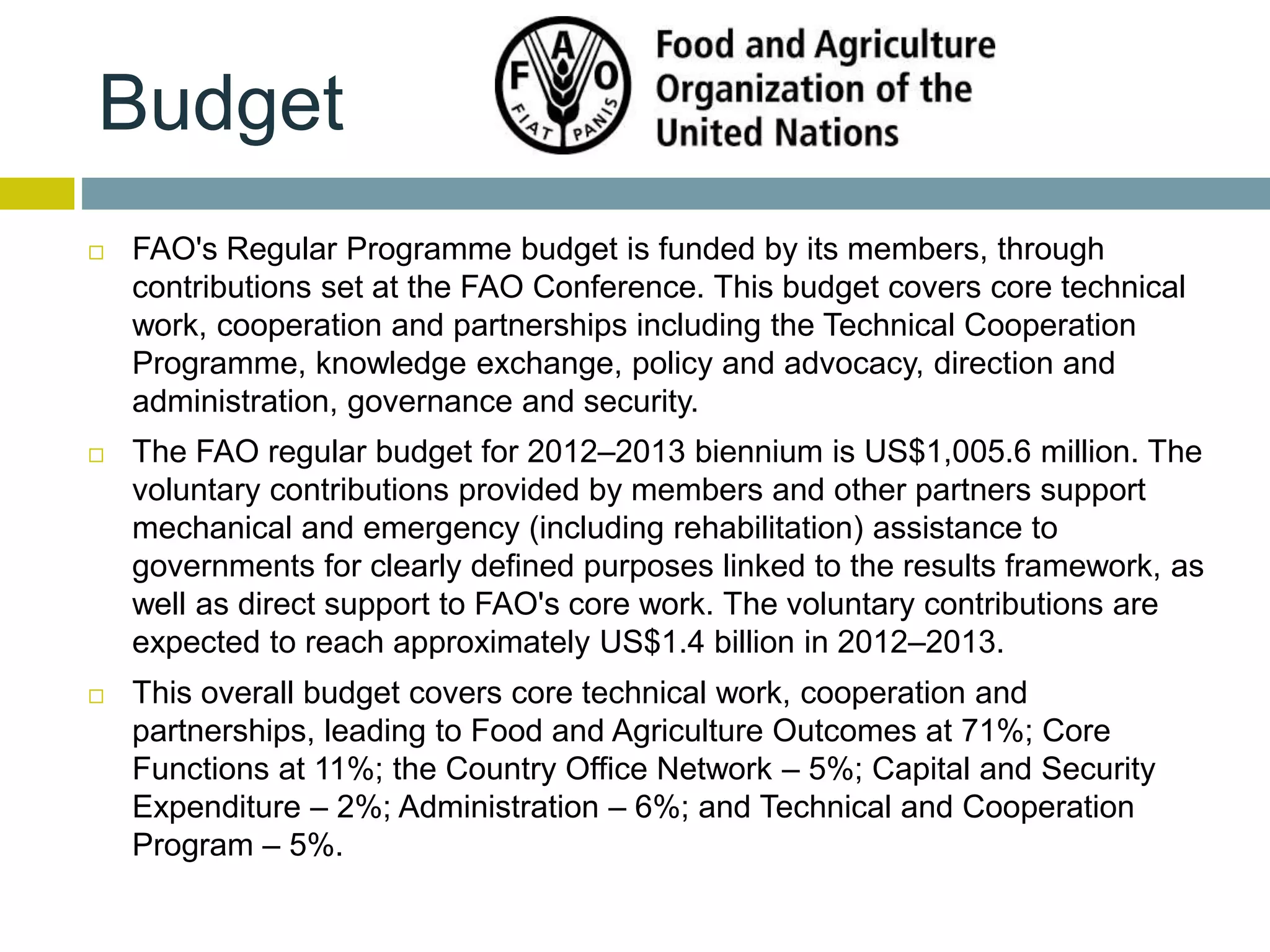 F.A.O (Food and Agriculture Organization) | PPTX