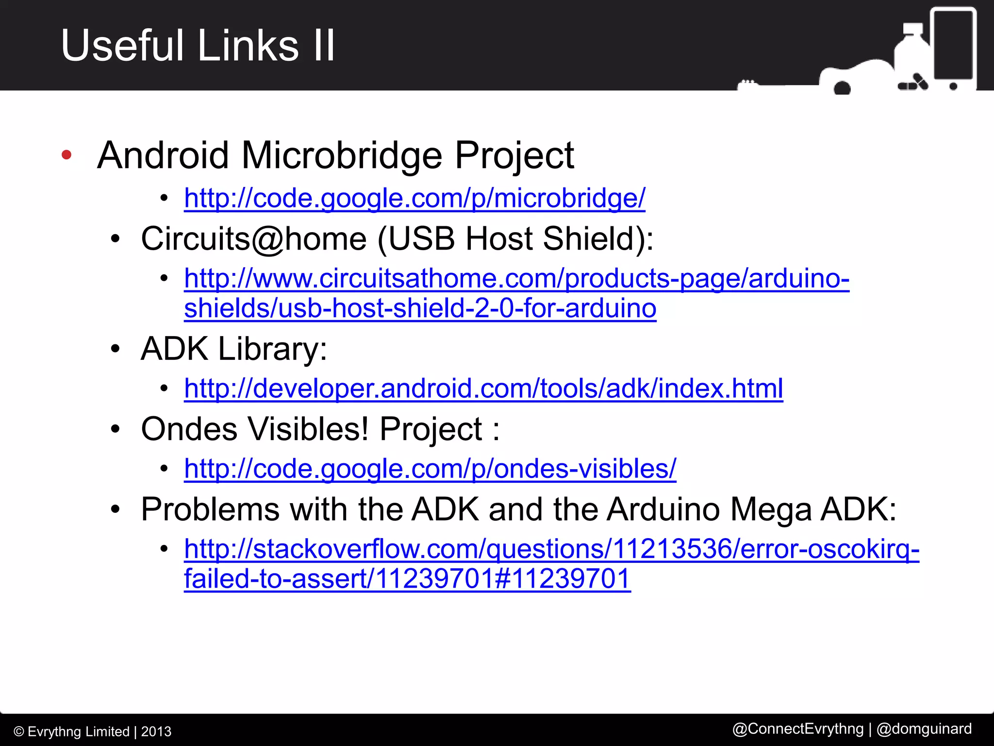 Android and the Web of Things: NFC, QR, BLE, Bluetooth, EPC, Arduino | PPT