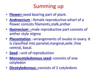 Androecium(male reproductive part) | PPTX