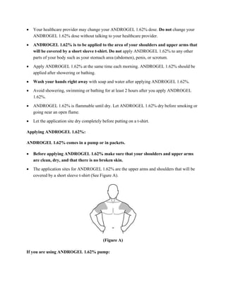 Androgel Safety Information | PDF | Hormonal Disorders | Endocrine and ...