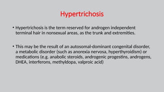 Androgen disorders and fertility management | PPTX