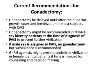 Androgen Insensitivity Syndrome (Testicular Feminization Syndrome) | PPTX