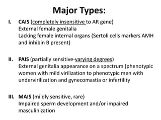 Androgen Insensitivity Syndrome (Testicular Feminization Syndrome) | PPTX