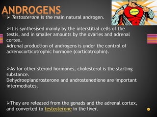 Androgens, Anabolic steroids, Oestrogen, progesterone.pptx