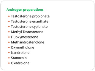 Androgens and antiandrogens | PPTX