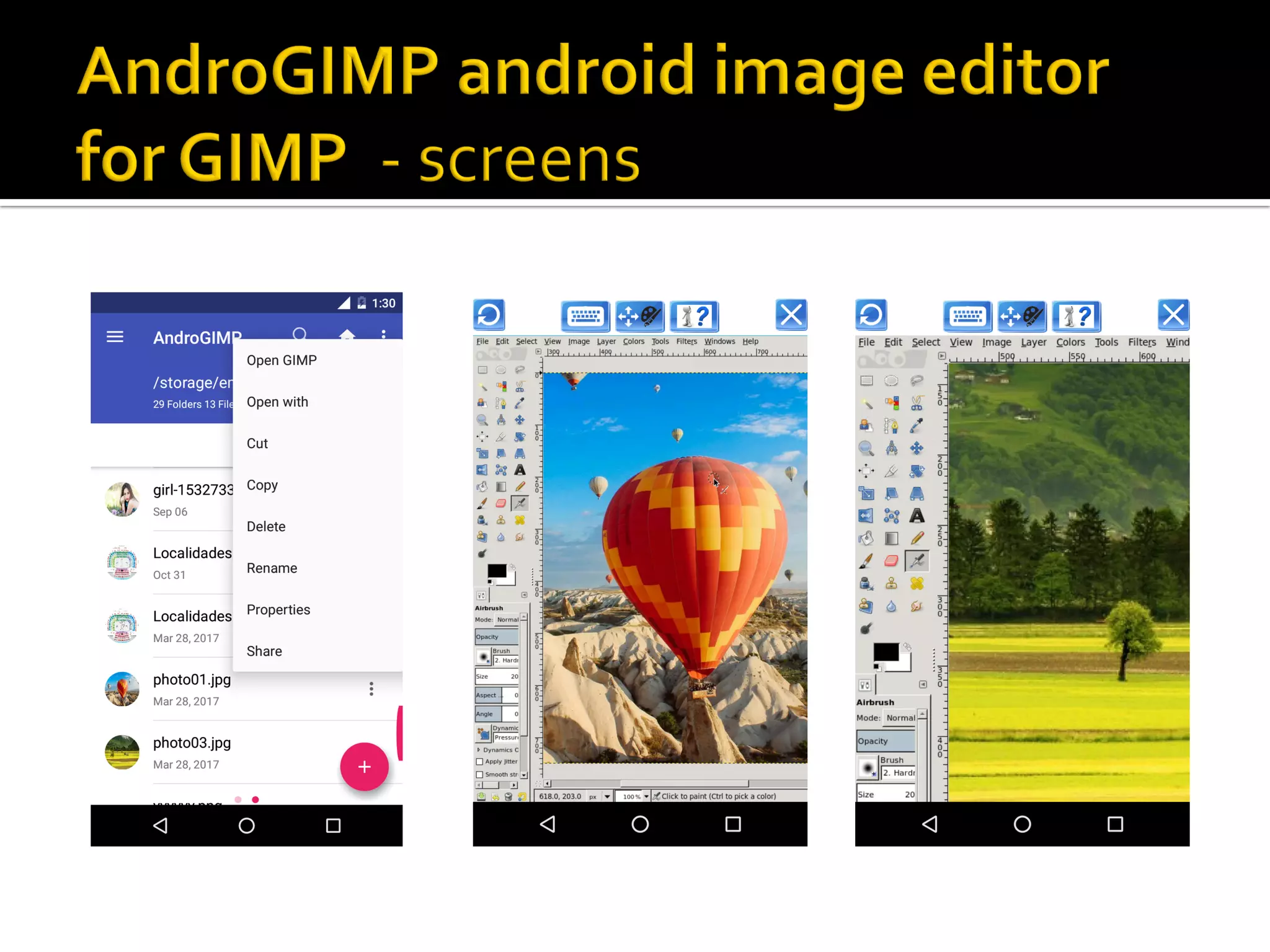 AndroPainter Image Editor for GIMP in android | PPT