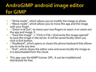 AndroPainter Image Editor for GIMP in android | PPT