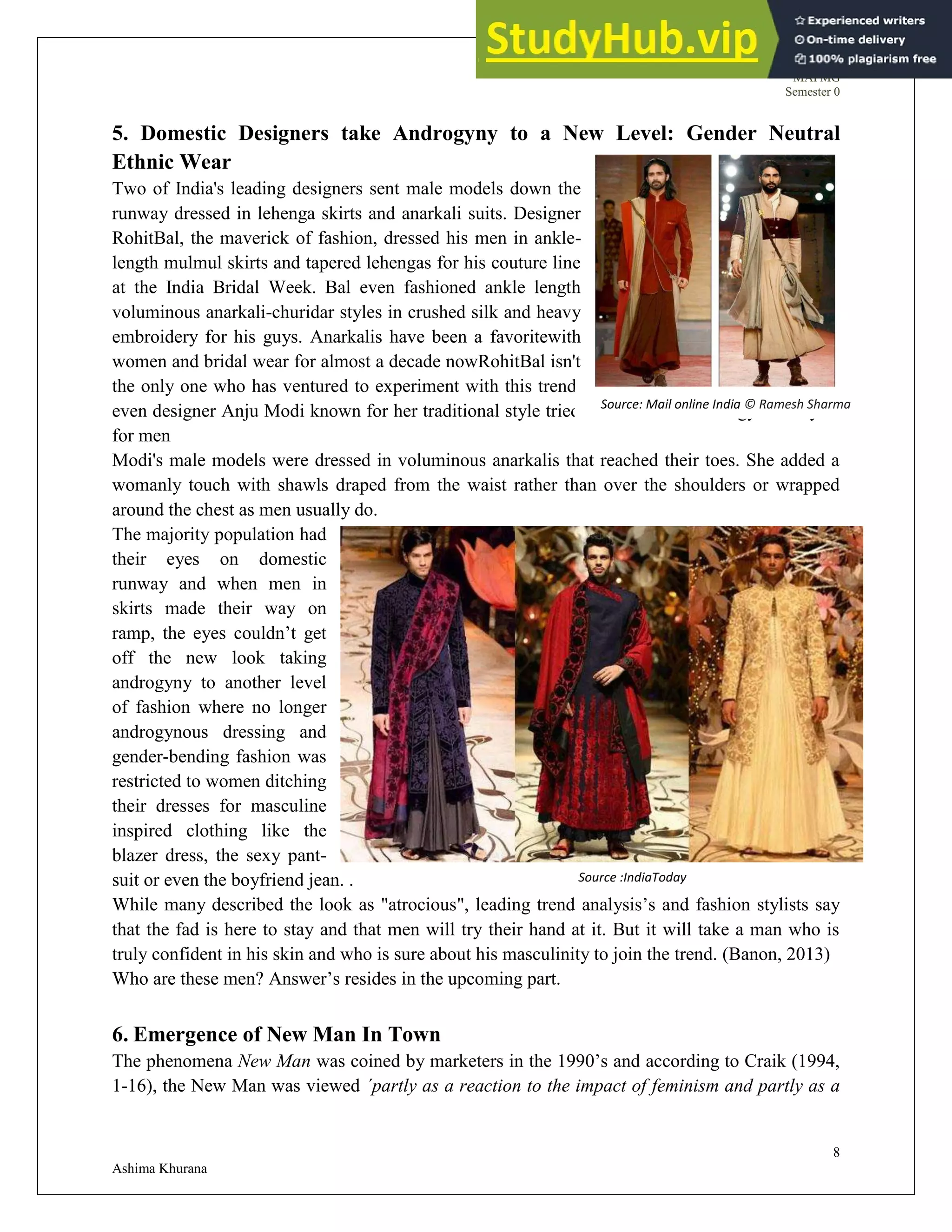 Androgynous Fashion Breaking Gender Stereotype | PDF