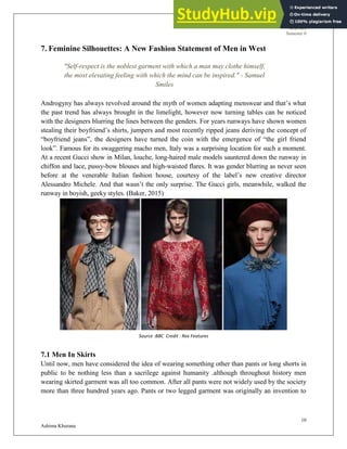 Androgynous Fashion Breaking Gender Stereotype | PDF