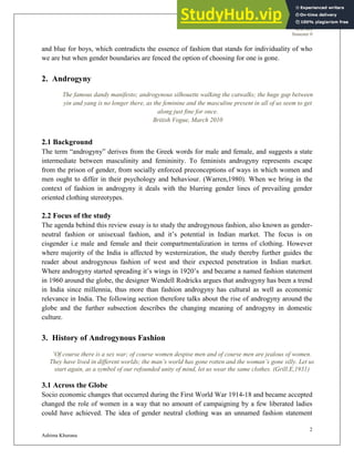Androgynous Fashion Breaking Gender Stereotype | PDF