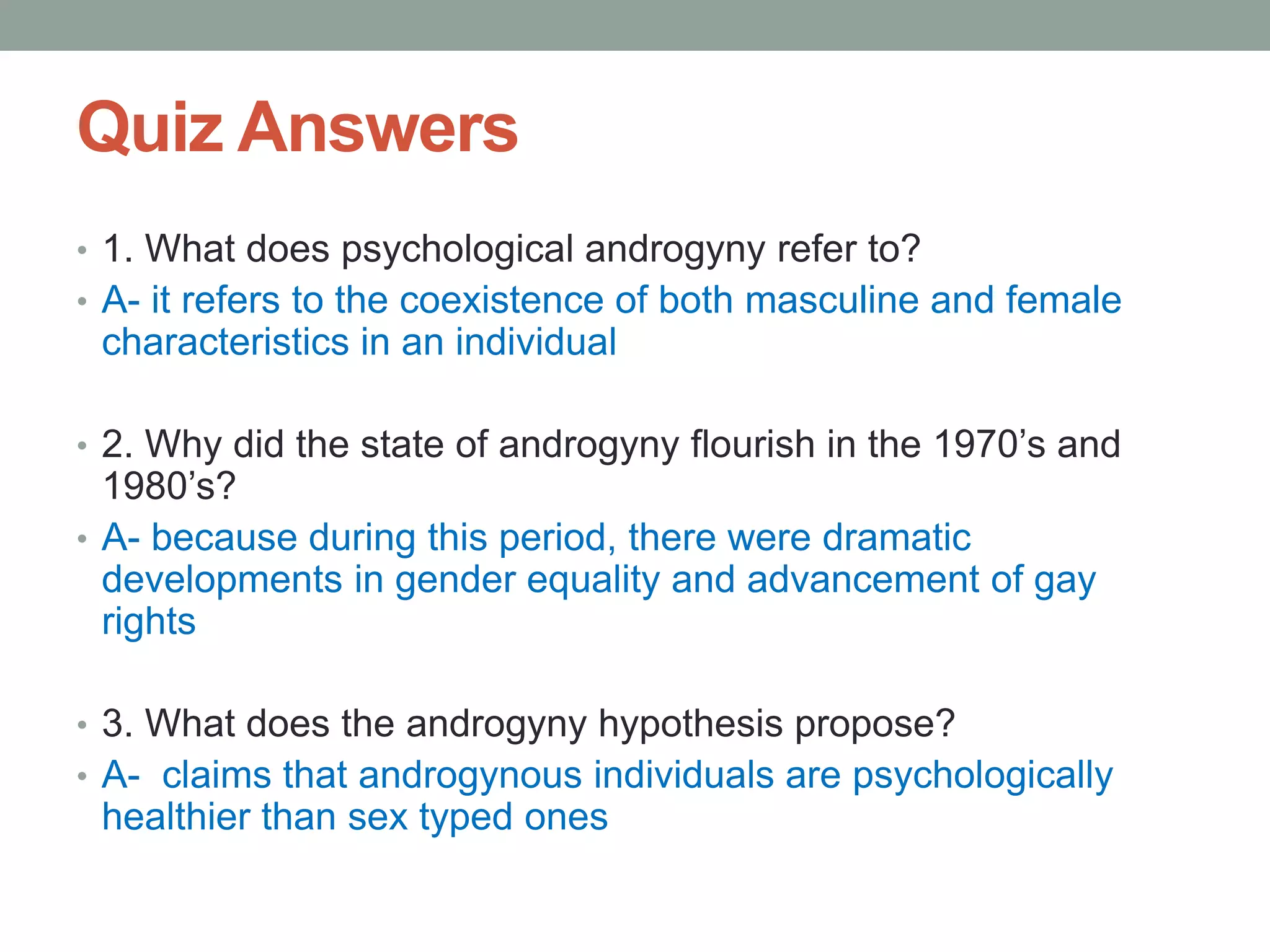 Androgyny powerpoint (psychology) | PPTX