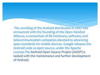 Android and Android phones | PPT