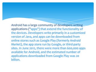 Android and Android phones | PPT