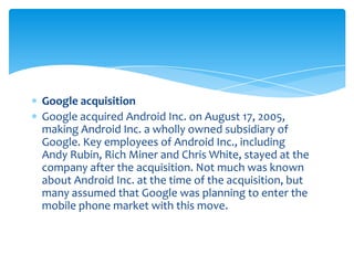 Android and Android phones | PPT