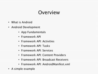 Android Development in a Nutshell | PDF | Operating Systems | Computer Software and Applications