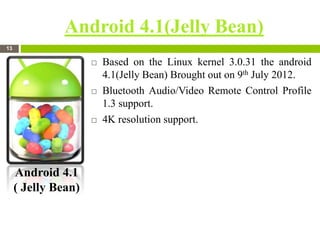 Android | PPTX | Operating Systems | Computer Software and Applications