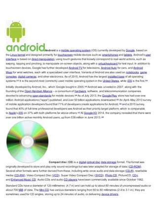 Android | DOCX | Smartphones | Consumer Electronics