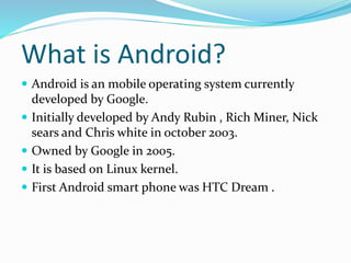 Android presentation | PPT