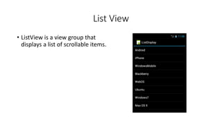 Android User Interface | PPTX
