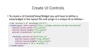 Android User Interface | PPTX