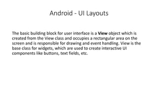 Android User Interface | PPTX