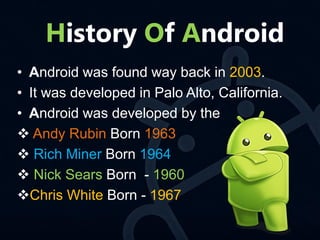Android | PPT | Free Download
