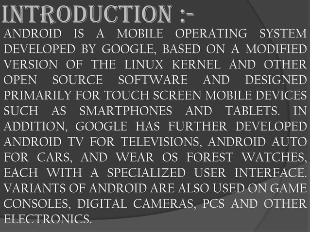 Introduction and Evolution of Android | PPT