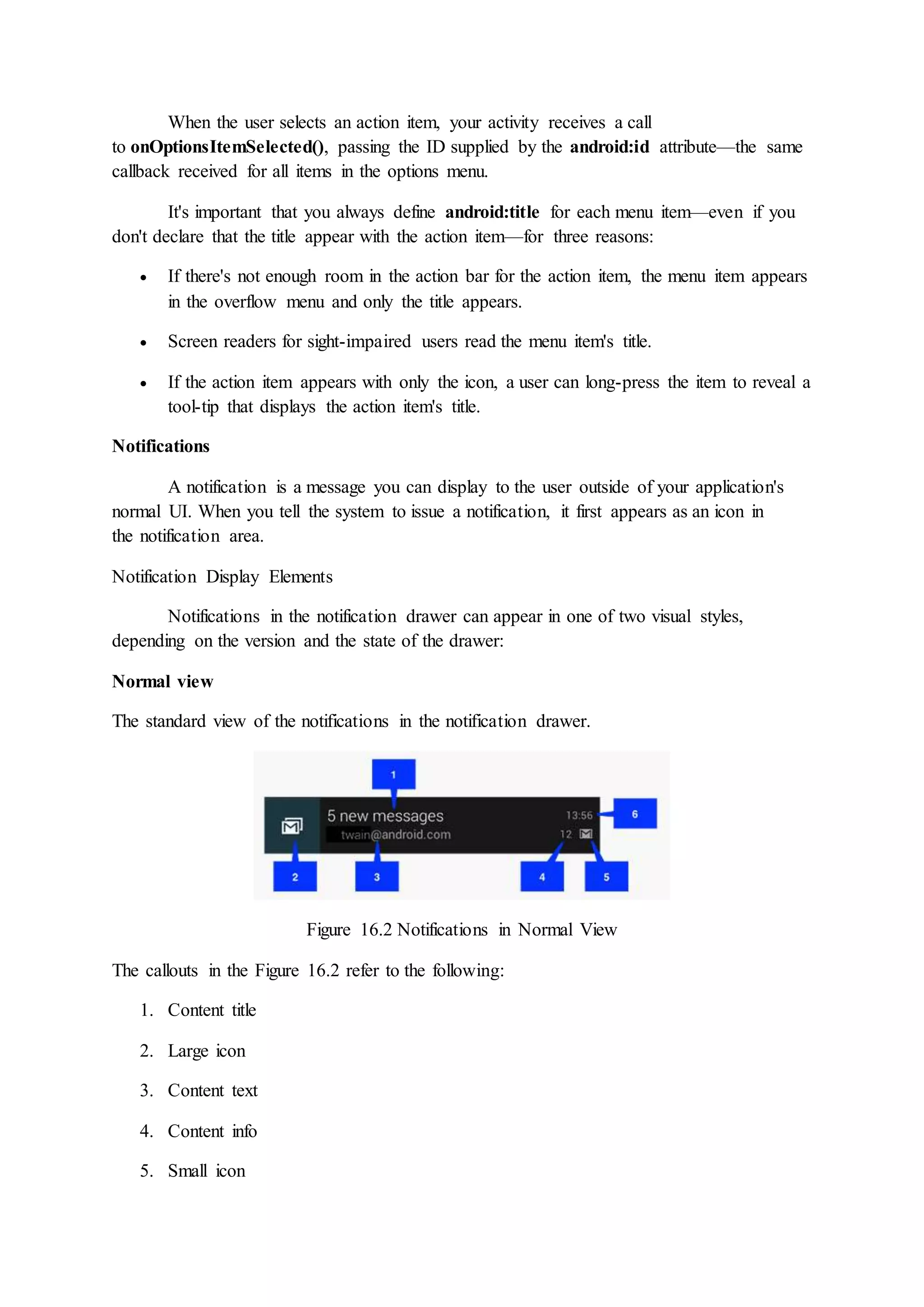 Android Action Bar And Notifications Chapter16 Pdf