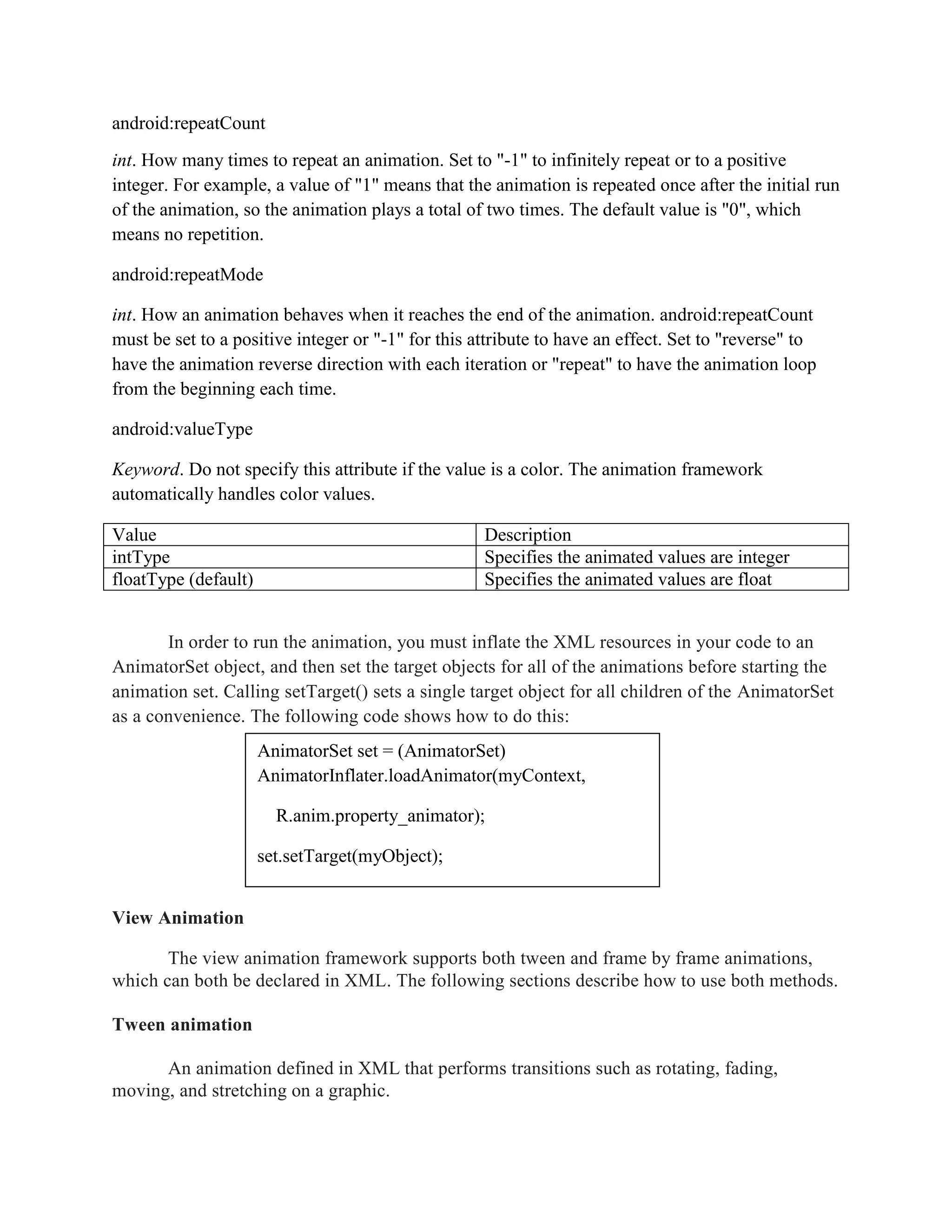 Android animation and color state list resources-chapter 10 | DOCX | Computer Animation ...