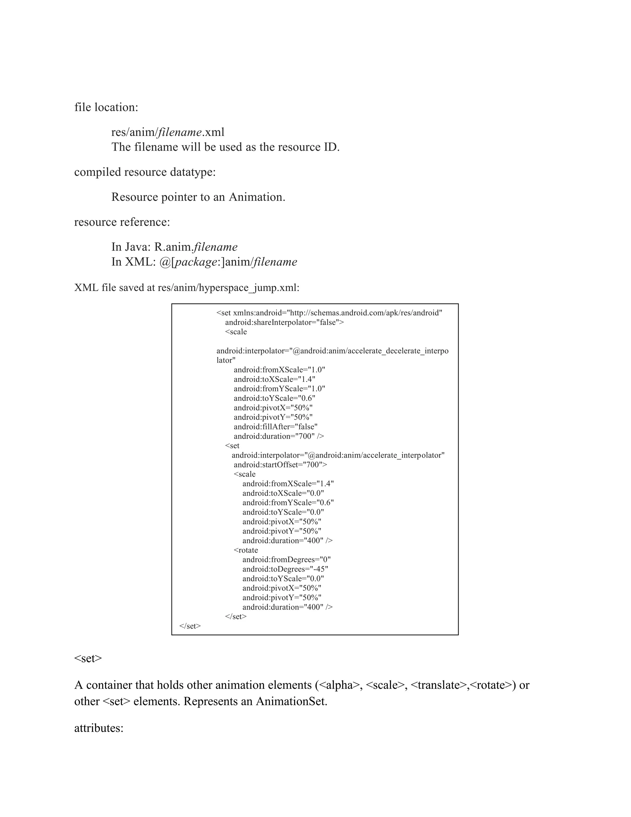 Android animation and color state list resources-chapter 10 | DOCX | Computer Animation ...