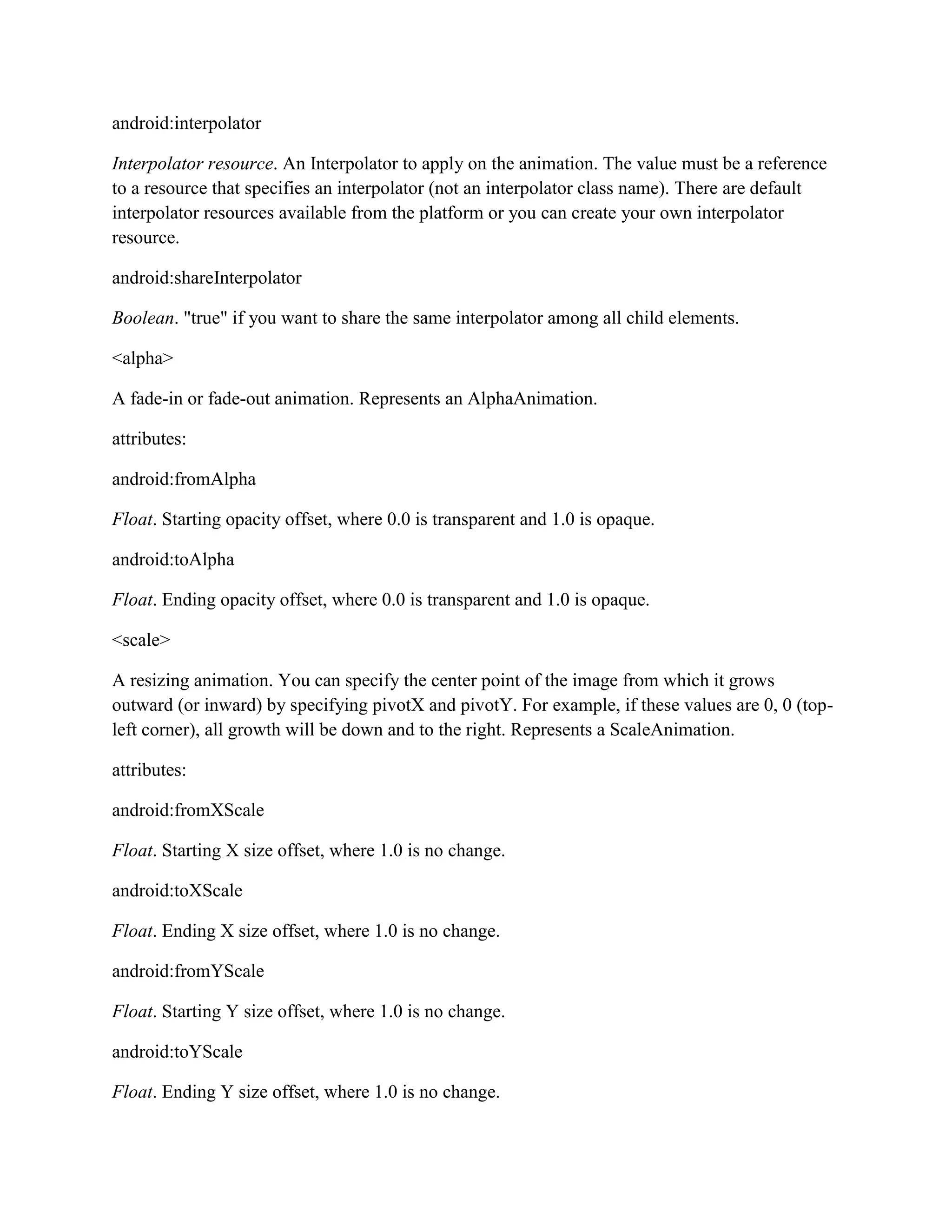 Android animation and color state list resources-chapter 10 | DOCX | Computer Animation ...