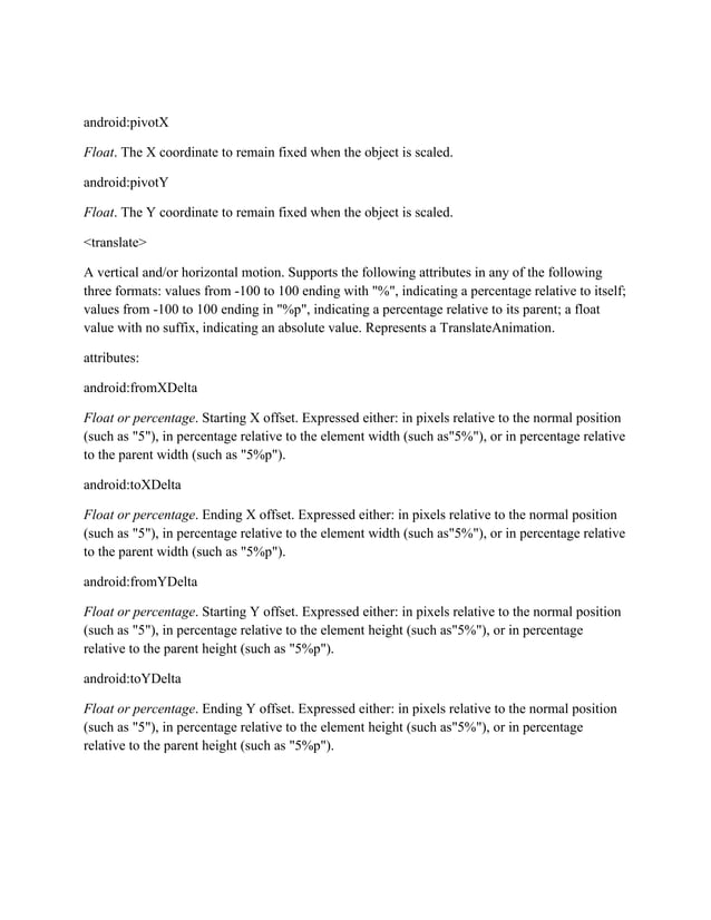 Android animation and color state list resources-chapter 10 | DOCX | Computer Animation ...