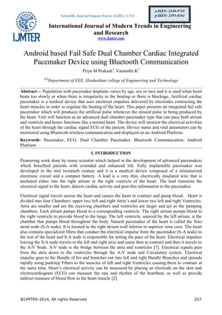 Android based Fail Safe Dual Chamber Cardiac Integrated Pacemaker ...