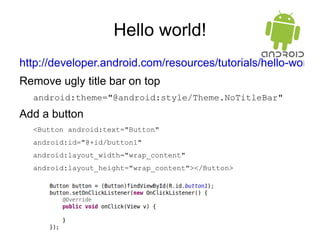 Android basics | ODP